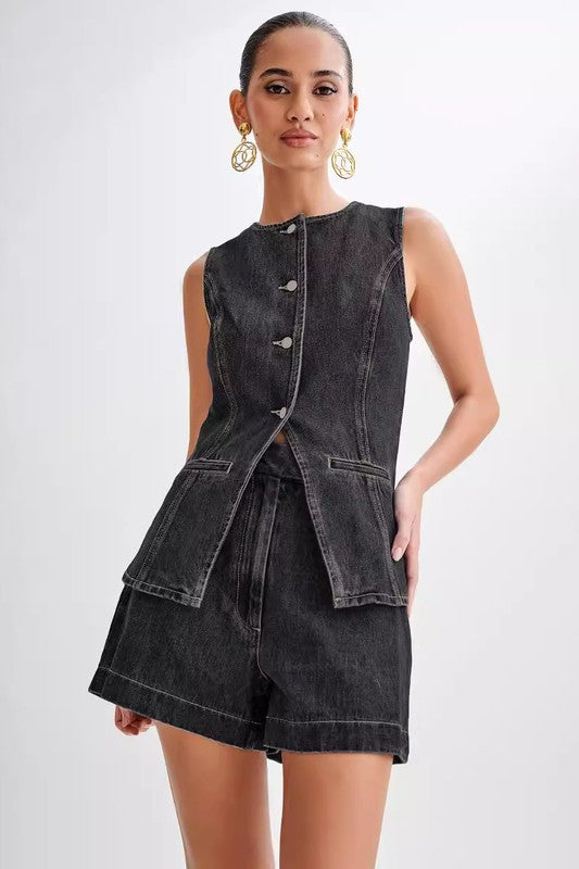 WOMEN FASHION DENIM TWO PIECE SET – Maren Made